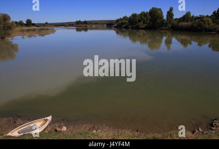 The confluence of the Vaal and Orange Rivers at the town of Douglas in ...
