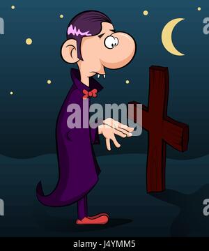 Cartoon illustration of vampires fantasy or Halloween comic characters ...