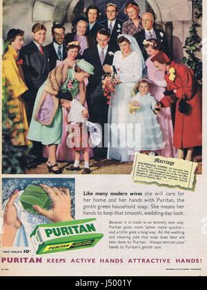 Vintage Puritan Soap advert advertising advertiesement Stock Photo - Alamy