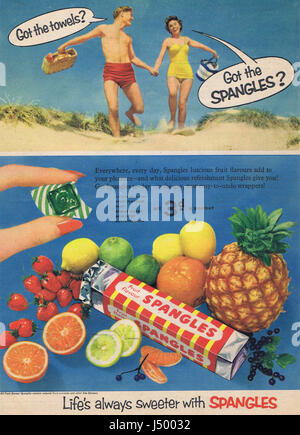 1950s UK Spangles Magazine Advert Stock Photo - Alamy