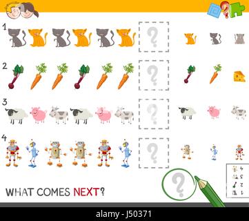 Find a pattern. Continue the sequence. kids game. educational game for ...