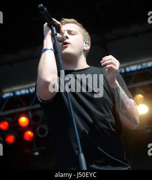 May 13, 2017: Vocalist Brian Burkheiser of the band I Prevail performs ...