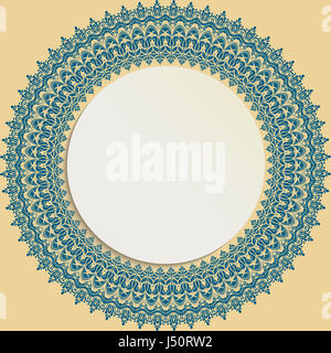 Floral Modern Round Frame Stock Photo - Alamy