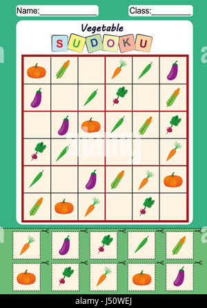 picture sudoku for kids, Cut and paste Stock Photo - Alamy
