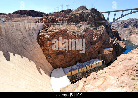 A travel image of the observation deck at Hoover Dam. The Power ...