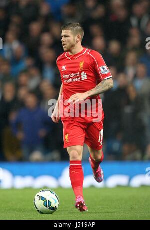 ALBERTO MORENO LIVERPOOL FC LIVERPOOL FC ETIHAD STADIUM MANCHESTER ...