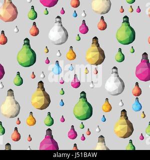 Low poly light bulb pattern seamless background texture repeat ...