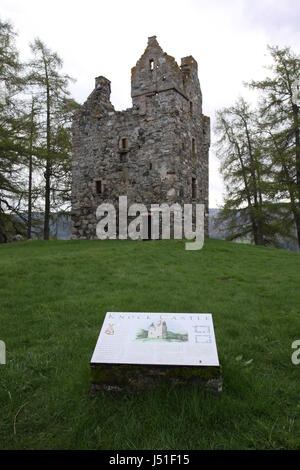 ruins of Knock Castle near Ballater Aberdeenshire Scotland May 2010 ...