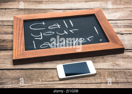 law concept. different objects of lawyer Stock Photo - Alamy
