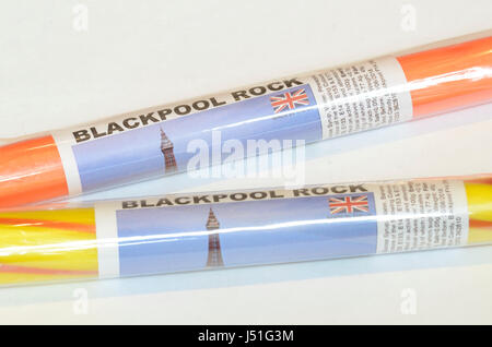 A stick of Blackpool rock, UK Stock Photo - Alamy