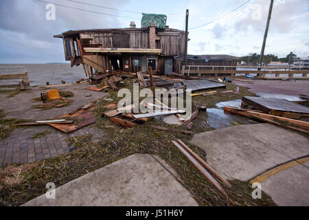 Cedar Key Florida Dock Street brown pelican Stock Photo - Alamy