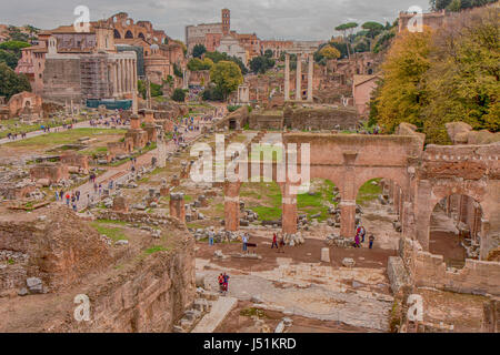 Ancient Forum Vesta Temple Regia Basilica Constantine Rome Italy From ...