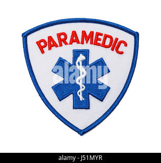Round Fabric Emergency Paramedic Patch Isolated on White Background ...