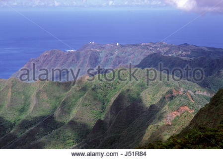 Hawaii, Oahu, Mount Kaala Waianae Mountain Range Sun Rays A43A Stock ...