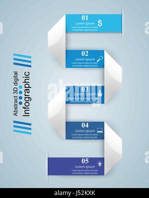 Abstract 3D digital illustration Infographic Stock Vector Image & Art ...