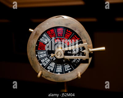 ship's speed control bridge telegraph from the steamship shieldhall ...