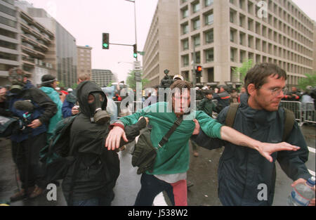 Street medics helping protester who was sprayed. Protesters block ...