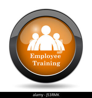 Employee training icon. Employee training website button on white ...