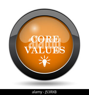 Core values icon. Core values website button on white background Stock ...