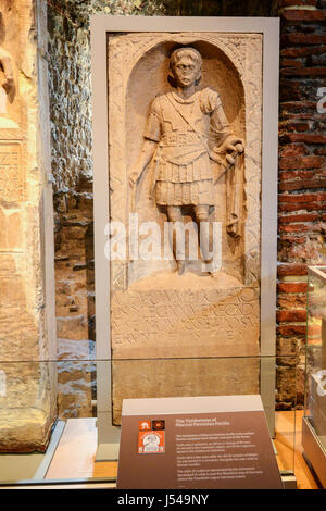 Tombstone of centurion M Favonius Facilis from Colchester, AD 43-50. He ...