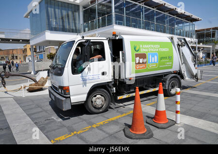 Garbage collection truck. Limassol, Cyprus Stock Photo - Alamy