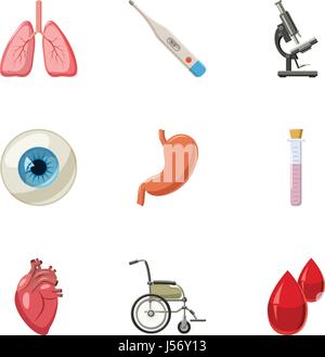 Healing icons set, cartoon style Stock Vector Image & Art - Alamy