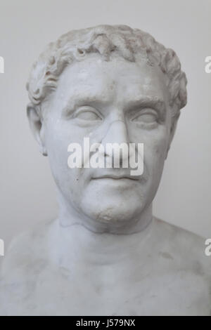Marble bust of Roman republican statesman Lucius Cornelius Lentulus ...