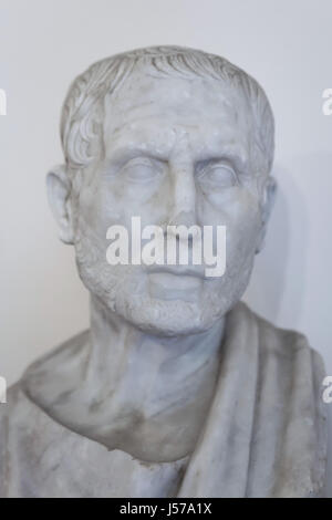 Marble bust of Greek Stoic philosopher Chrysippus of Soli (279-206 BC ...