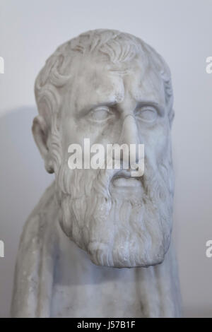The Stoic Philosopher Zeno of Citium (334-262 BC.) Marble. Roman copy ...
