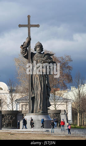 Statue of prince Vladimir the Great, the founder of the Russian State ...