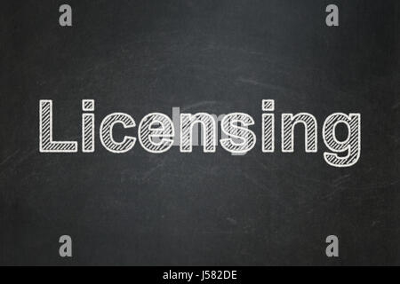Law concept: Licensing on chalkboard background Stock Photo - Alamy