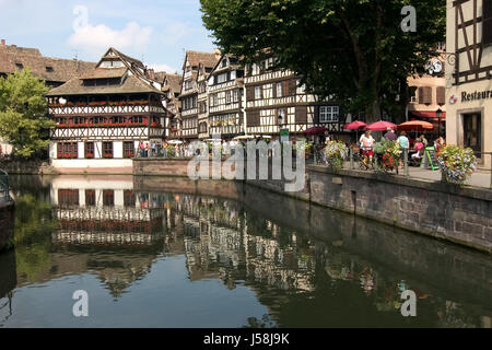 france square sluice city idyll strasbourg weir river water petit ...