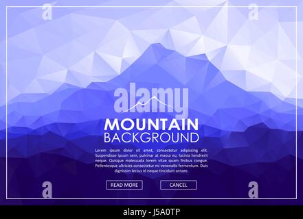 3D triangle pattern geometry. Blue abstract background. shadowed blue ...