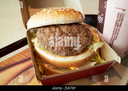 McDonald's fast food Big Mac in box on white background, cut out Stock ...