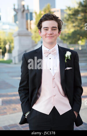 Teenager dressed in tuxedo for his first prom Stock Photo - Alamy