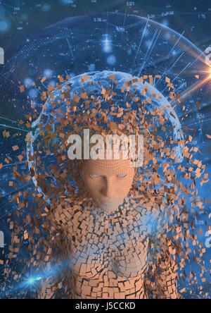 Digital composite of Digital composite image of scattered human Stock ...