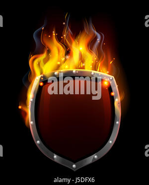 fire protection shield icon on white background. fire protection sign ...