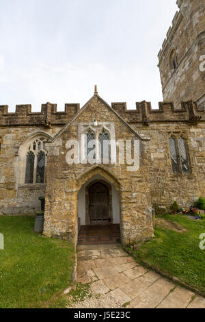 Entrance to cemetery at St Nicholas' Church in Henstridge, Somerset ...
