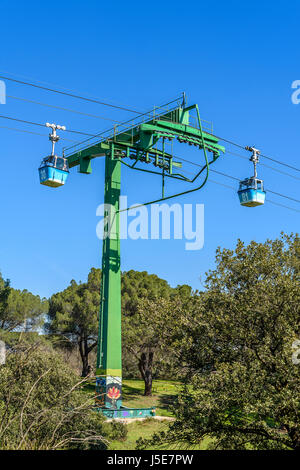 Teleferico, cable car, Casa de Campo Park, Madrid, Spain, Europe Stock ...