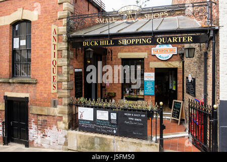 Duck Hill Shopping Quarter Ripon North Yorkshire England UK in small ...