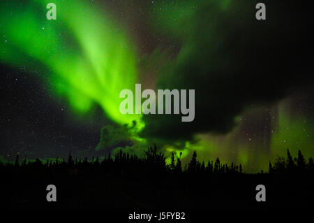 The Northern Lights of Lutsel K'e, Northwest Territories, Canada Stock ...