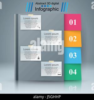 Notepad, notebok icon. Abstract infographic Stock Vector Image & Art ...