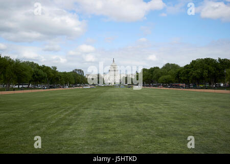 the national mall lawn leading to the capitol building Washington DC ...
