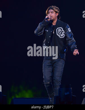 Rapper Kap G performing live onstage at American Airlines Arena in ...