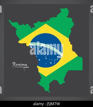 Roraima map. Just a simple border map. Shape of the state. Flat blank Roraima outline. Vector ...