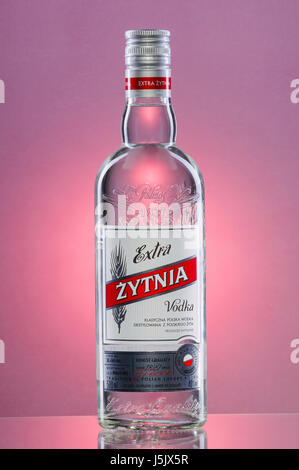 Extra Zytnia vodka on gradient background Stock Photo - Alamy