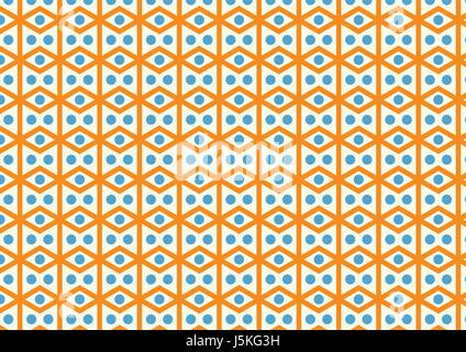 Rhombohedron or parallelogram pattern on pastel color. Retro orange ...