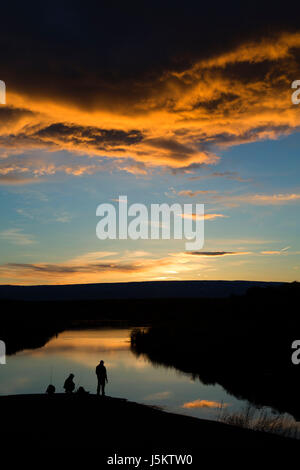 Burke Lake sunset, Quincy Lakes Unit - Desert Basin Wildlife Area ...