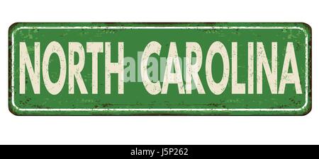 Vector illustration of the Welcome to North Carolina green road sign ...
