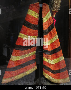 An 'Ahu'ula, a traditional Hawaiian feather cloak, housed at the Bishop ...